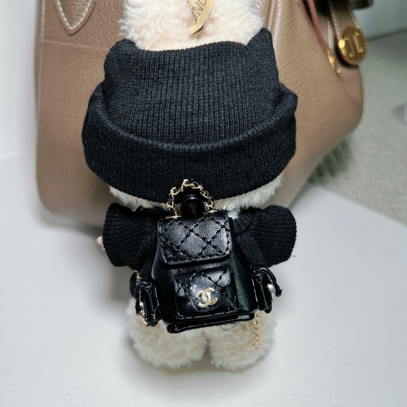 Other | Mini Quilted Backpack Black With Gold Chain Detail | Poshmark